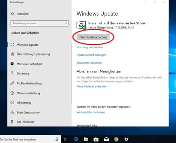 Windows 10: So suchen Sie manuell nach Updates