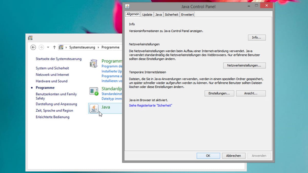 Java-Plugin in allen Browsern deaktivieren