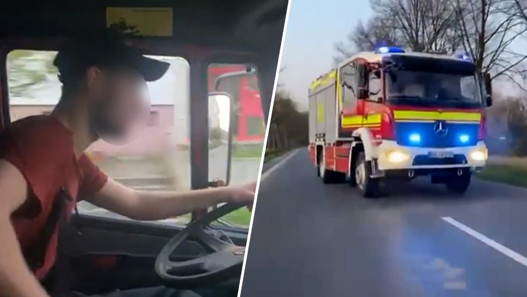 Teenager klaut Feuerwehrauto und wird dabei gefilmt Teenager klaut Feuerwehrauto und wird dabei gefilmt
