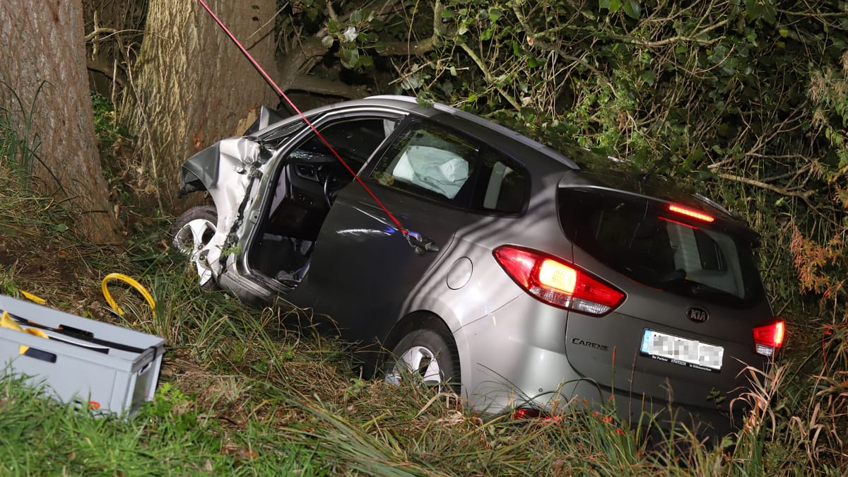 Schleswig-Holstein: Rentner prallt mit Auto gegen Baum – und stirbt