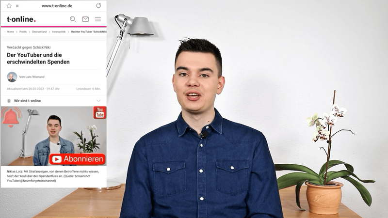 YouTube | AfD-naher Influencer Niklas Lotz tobt nach t-online-Recherche