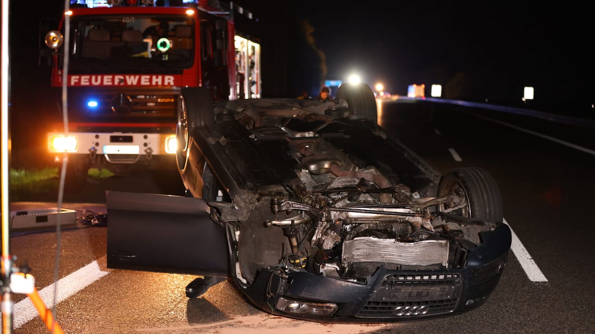 A6 bei Nürnberg: Biker stirbt nach Sturz – Autofahrer überschlägt sich