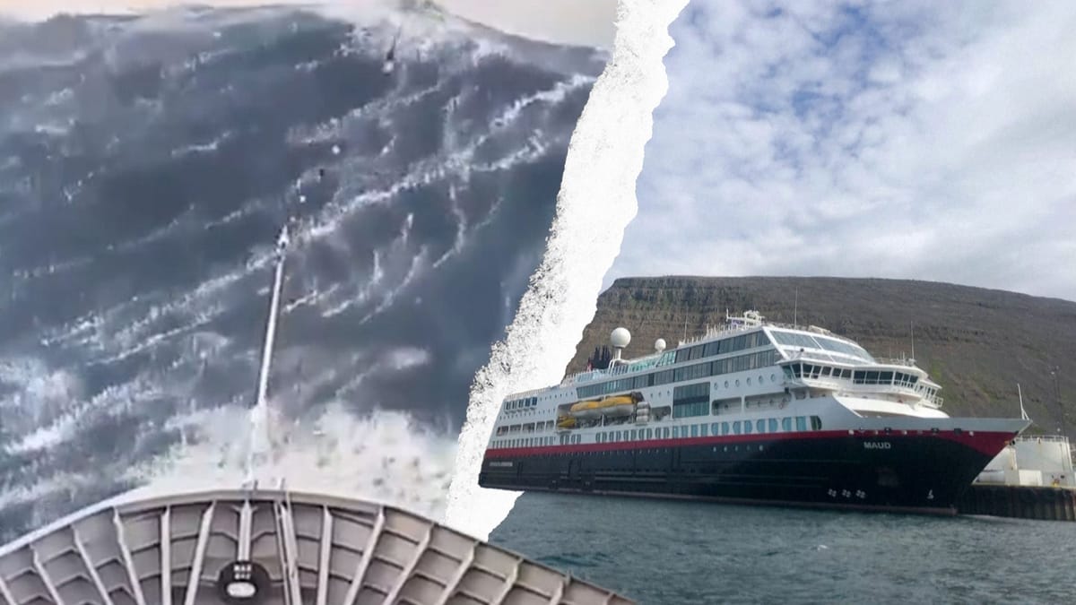 Nordsee: Monsterwelle erfasst Kreuzfahrtschiff – Video zeigt Vorfall